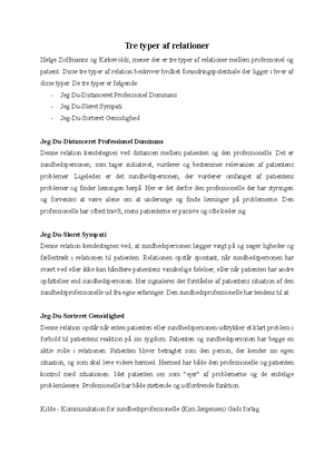 [Solved] Hvad er sygeplejefaglig problemstilling - sygeplejerske - Studocu