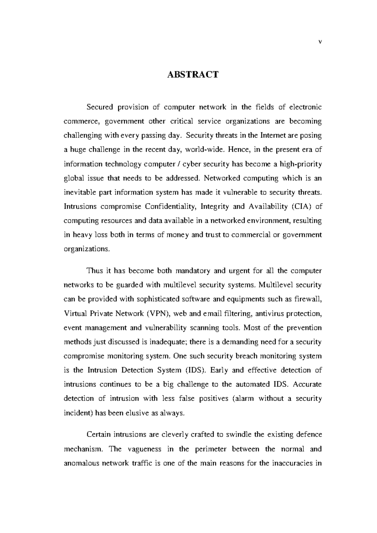 Hybrid Methodology for Intrusion Detection in Network Security (CS 101 ...