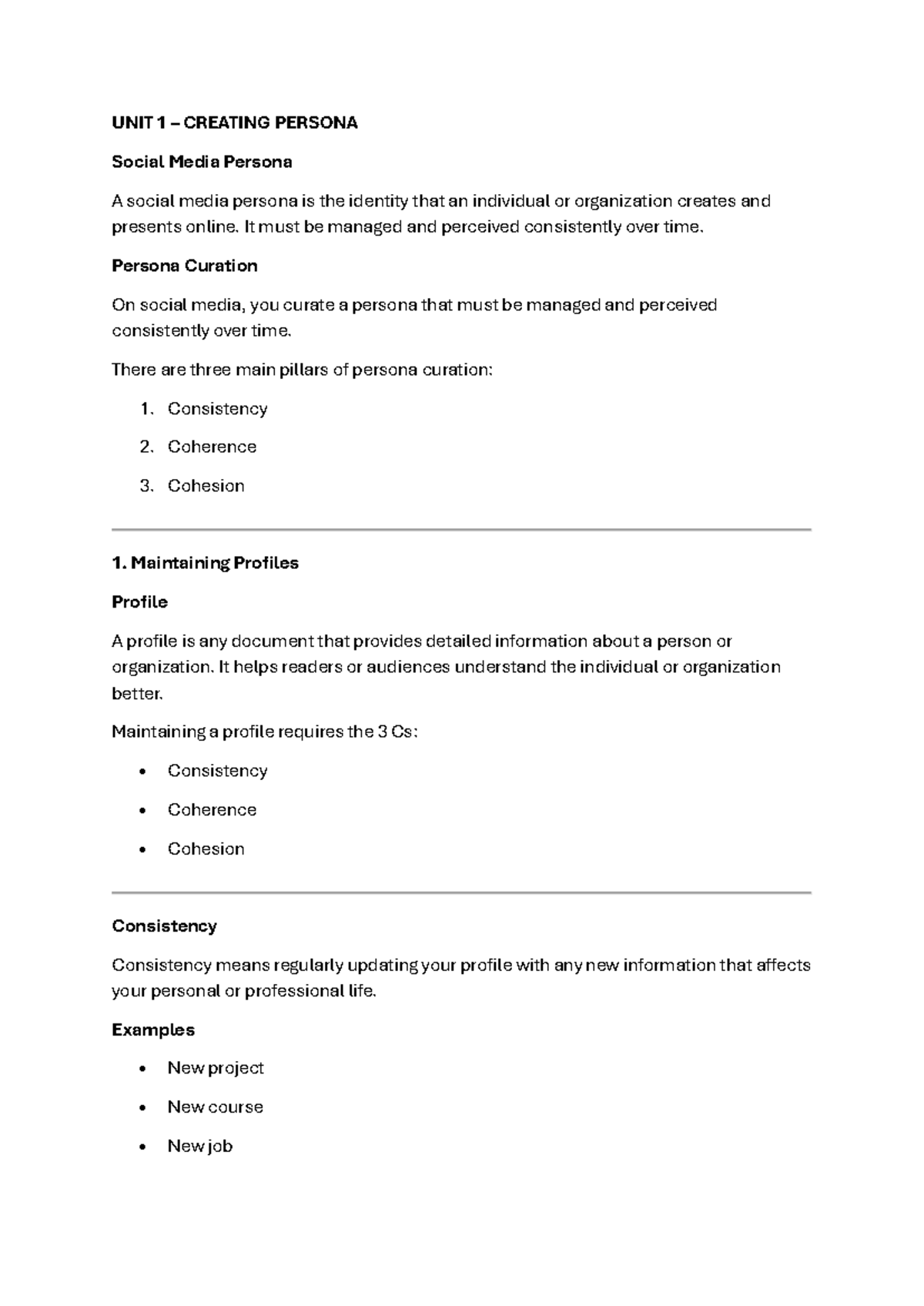 Digital Communication: Creating and Managing Social Media Personas ...