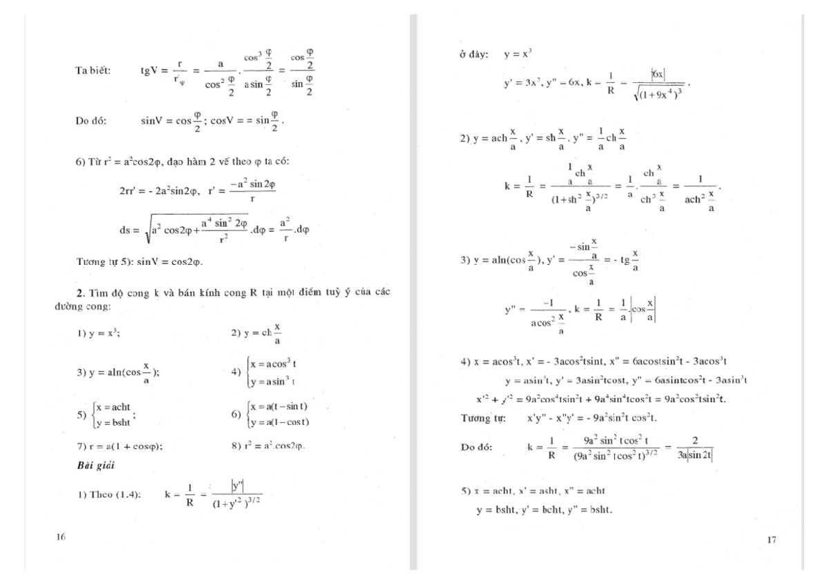 Toán học: Bài tập về đạo hàm và đường cong (MATH 101) - Studocu