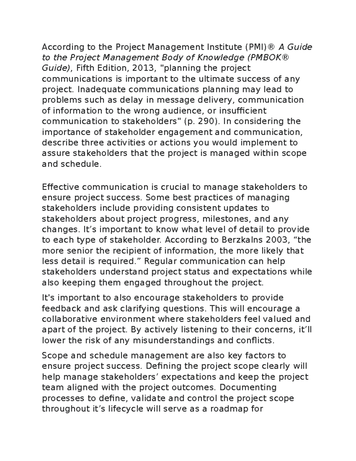 5-1 Discussion: Effective Project Stakeholder Communication Strategies ...