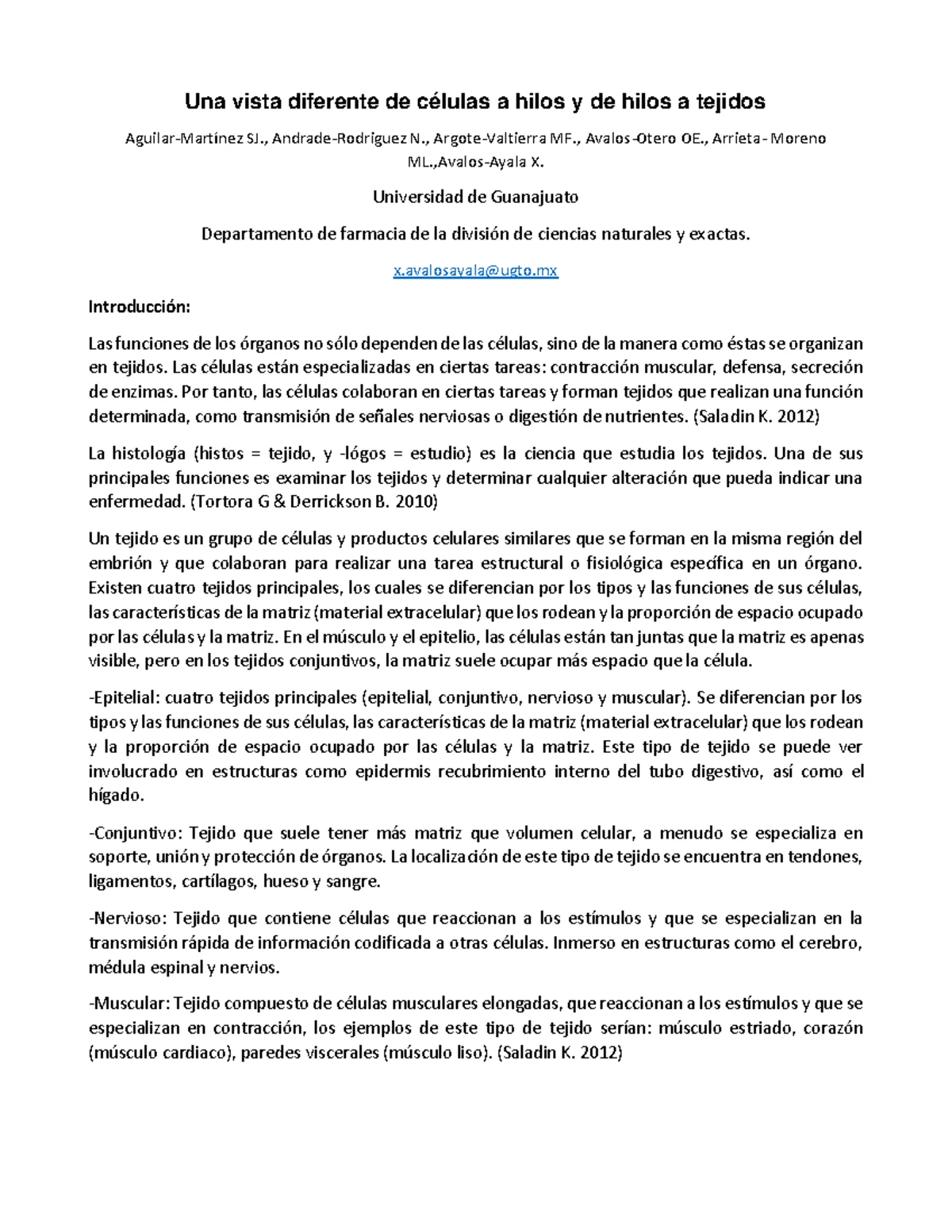 Reporte de la práctica 10 - Identificando músculos y huesos, disección ...