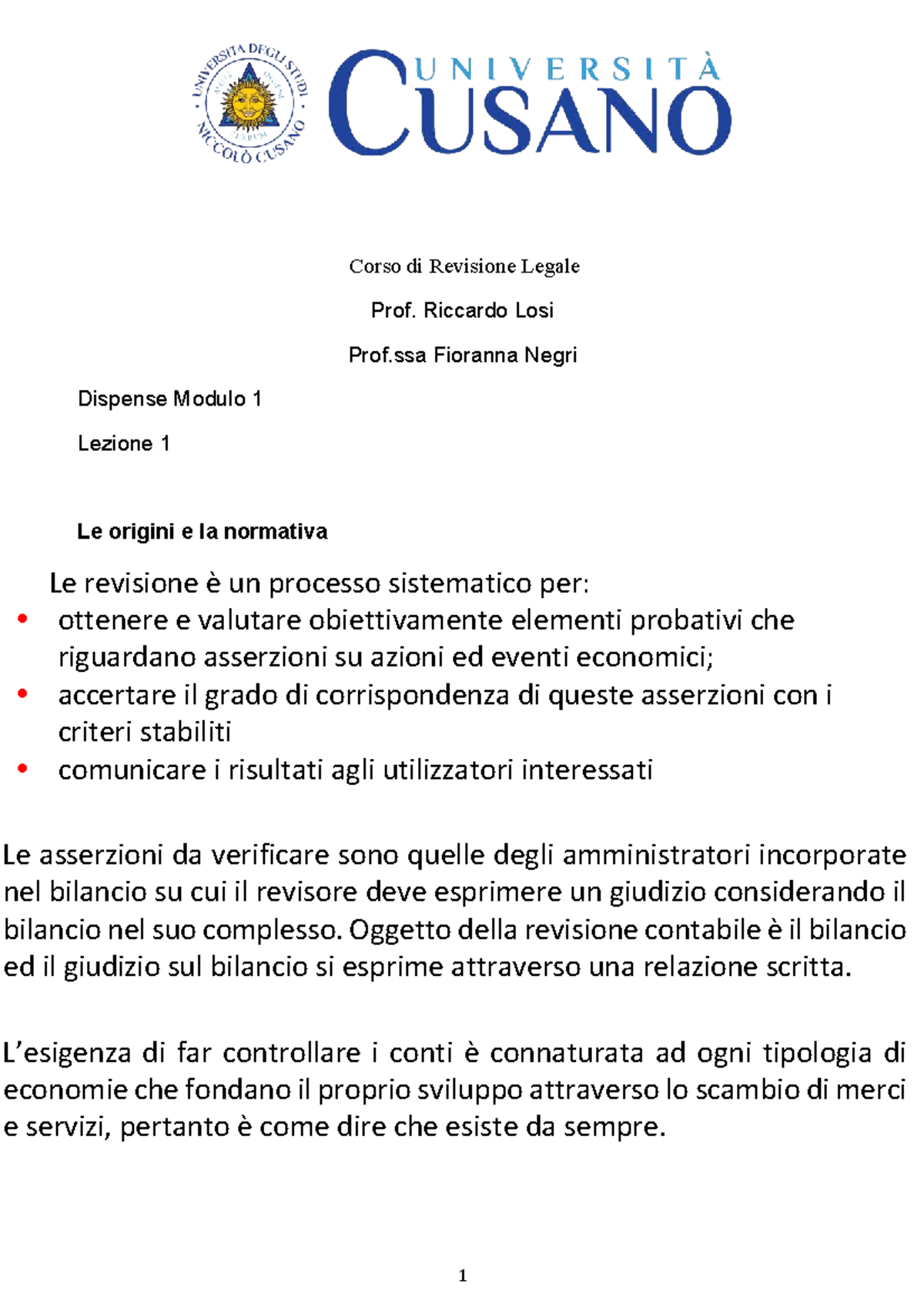 Corso di Revisione Legale - Modulo 1: Lezioni e Normative Essenziali ...