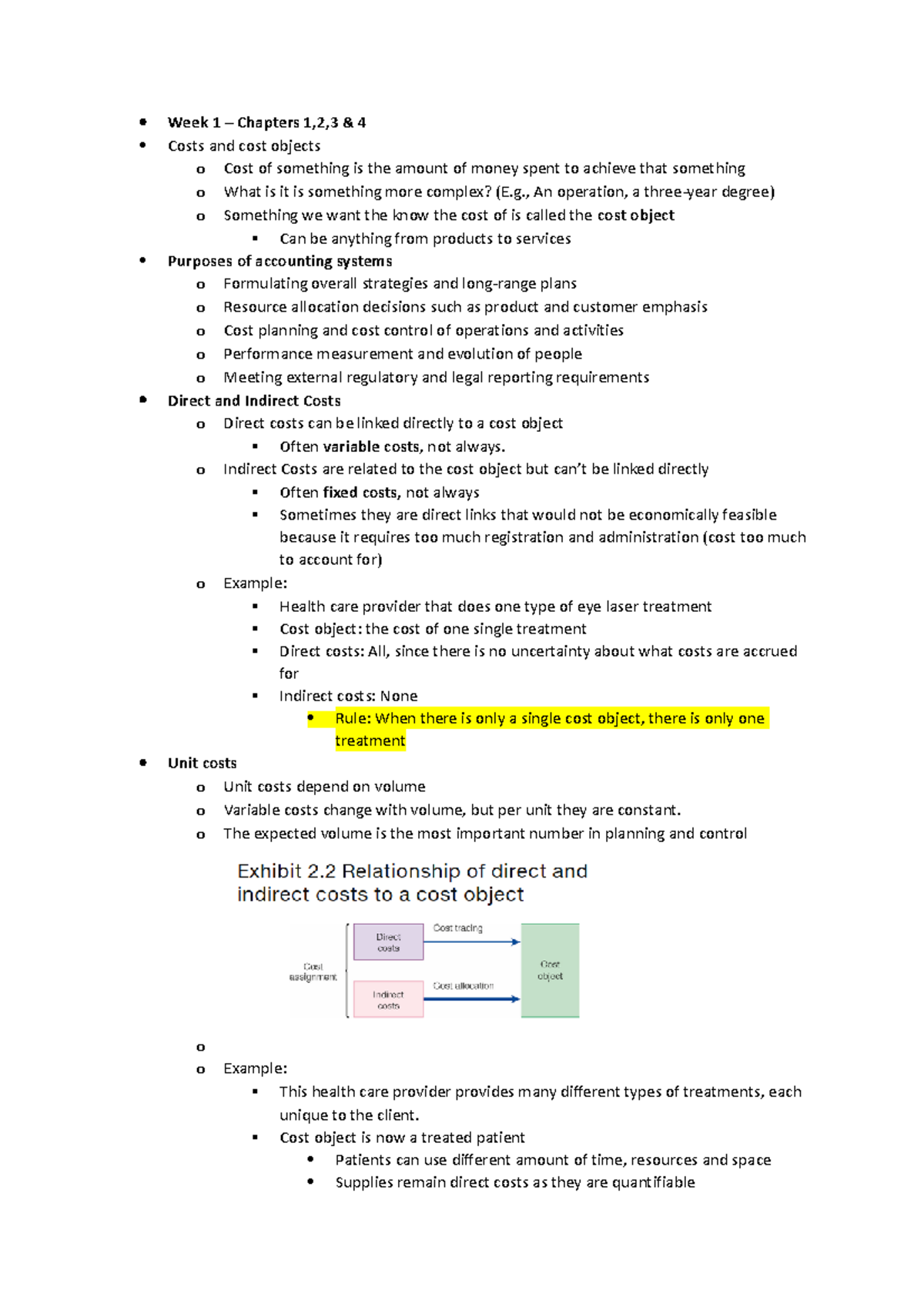 Management Accounting 1 - Comprehensive Study Notes (Weeks 1-2 ...