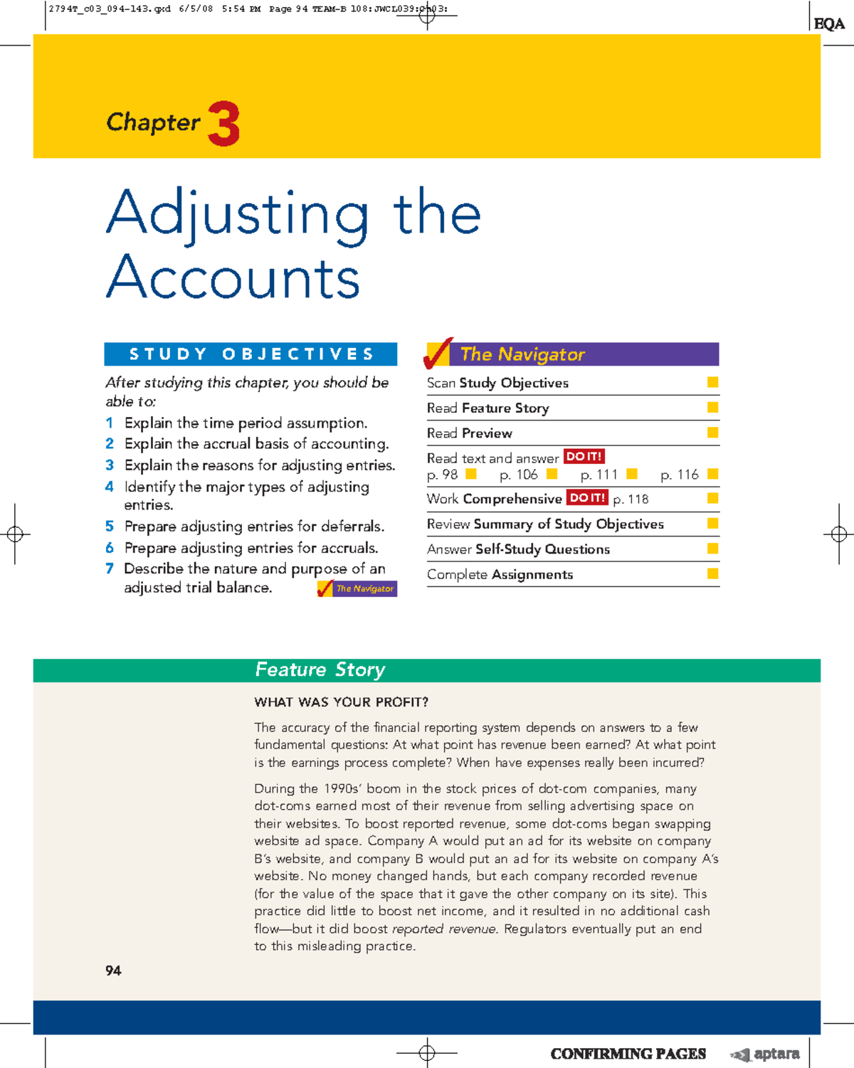 Accounting 101 - Ch. 3: Adjusting the Accounts Overview & Objectives ...