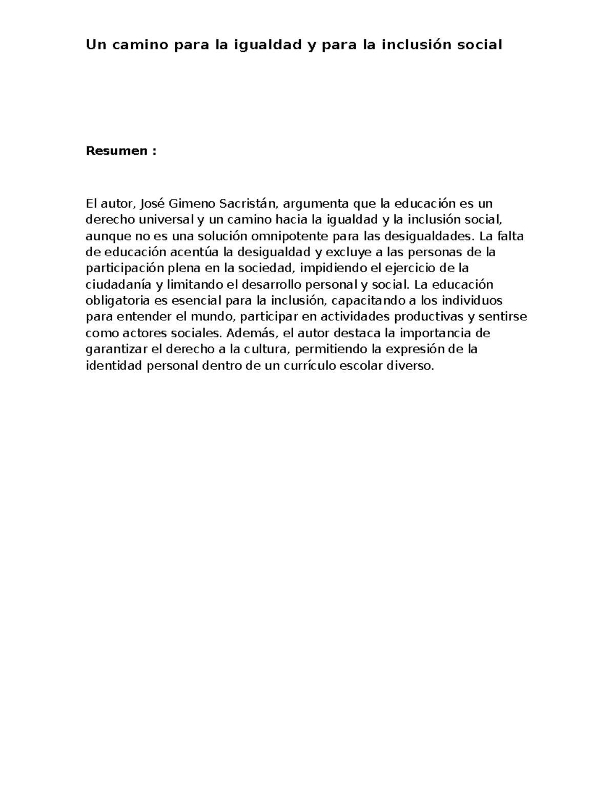 Bases Filosóficas 2: Educación como Camino hacia la Inclusión Social ...