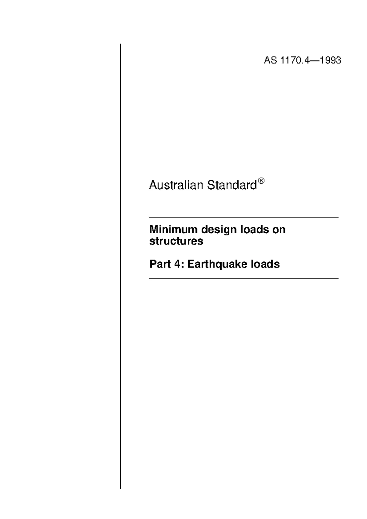AS1170.1 - Overview of the Australian Standard for Structural Design ...