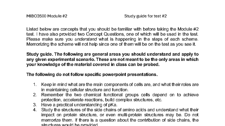 MIBO3500 Study Guide for Module 2 Test Preparation - Studocu