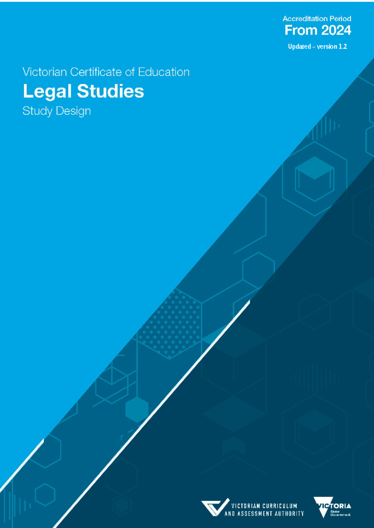 VCE Legal Studies Study Design 2024: Updated Version 1.2 Overview - Studocu