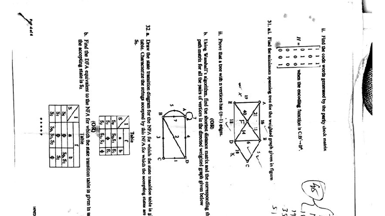 B.Tech. MA0421 DISCRETE MATHEMATICS Previous Year Question Papers - Studocu
