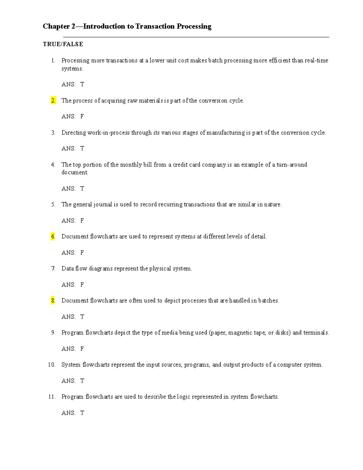 Copy of Hall 5e TB Ch02 - James Hall 8th Edition Test Bank Chapter 2 ...