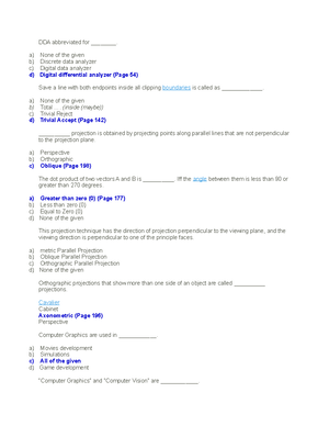 CS602 Midterm Solved MCQs on Computer Graphics Concepts - Studocu