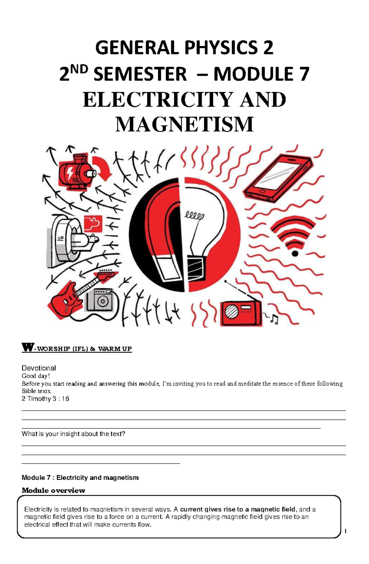 General Physics Electricity AND Magnetism - GENERAL PHYSICS 2 2 ND ...