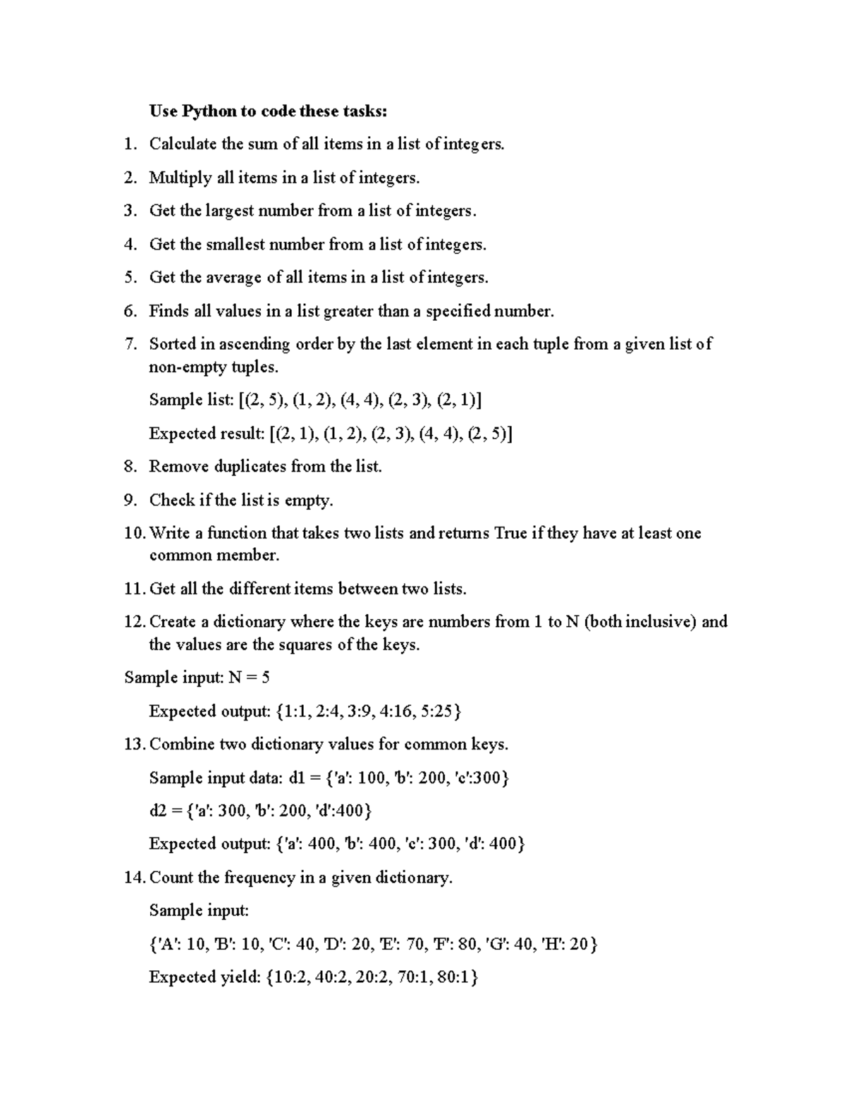 B13 Homework: Python Coding Tasks and Solutions - Studocu