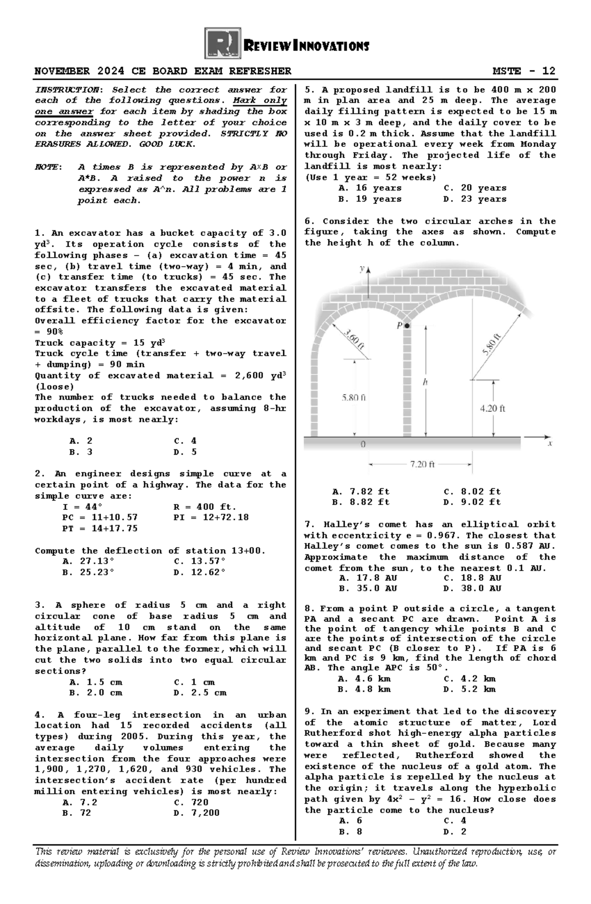 MSTE 12 - REVIEW INNOVATIONS FOR NOV 2024 CE BOARD EXAM - Studocu