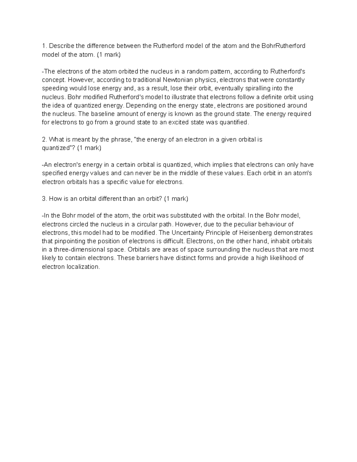 5.3 Assessment for Grading: Unit 5 Quantum Model of the Atom - Studocu