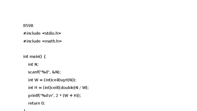 CS859B Programming Concepts: Code Snippets and Functions - Studocu