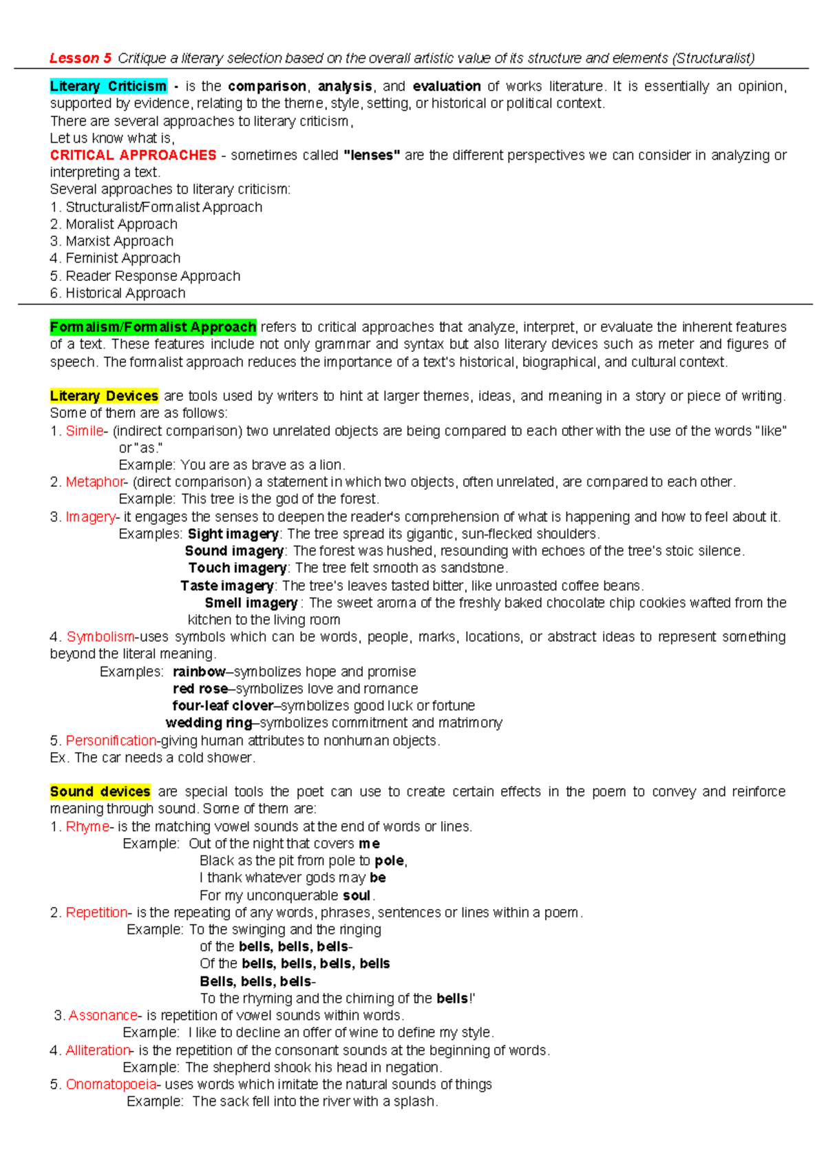Literary Criticism Approaches: Analyzing Structure & Elements in ...