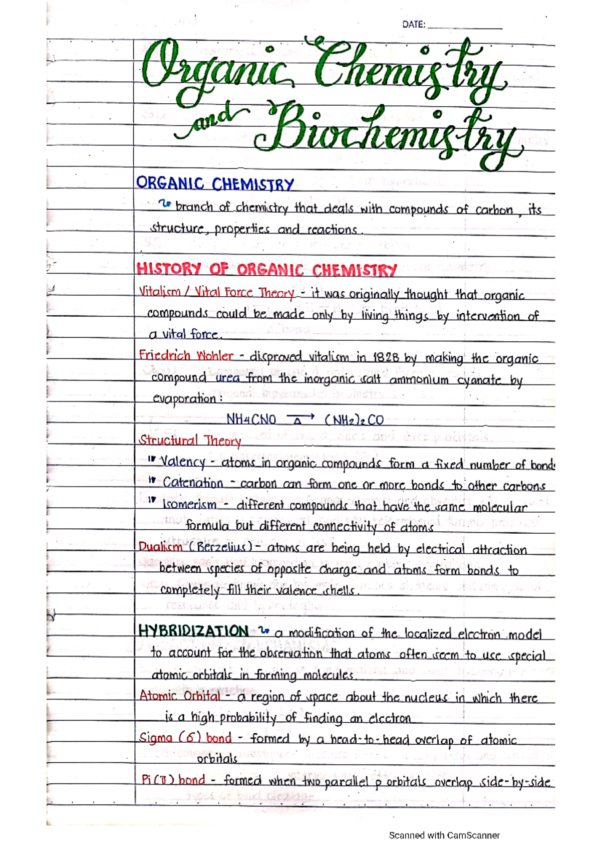 Organic Chemistry 20 - Comprehensive Lecture Notes and Concepts - Studocu