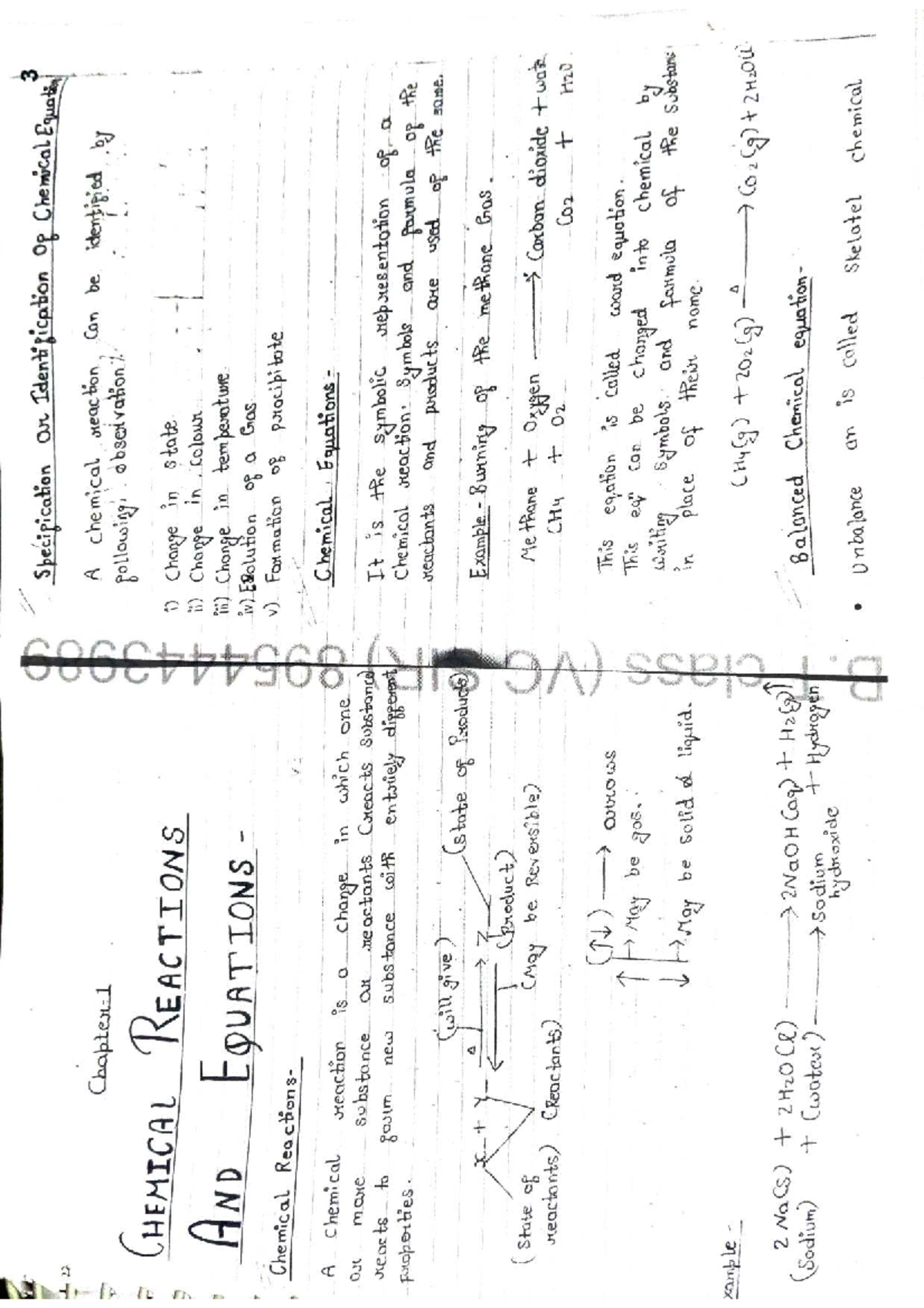 CHEM 22: Identification and Specification of Chemical Equations - Studocu