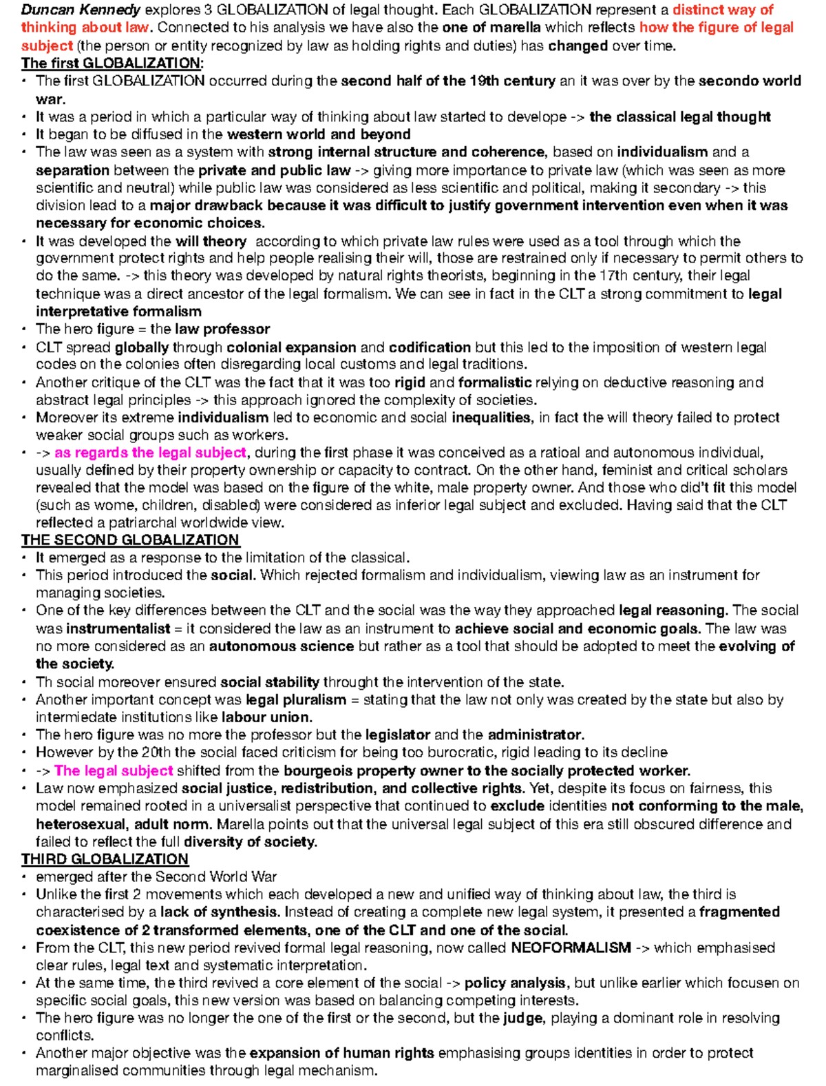 3 Globalizations of Legal Thought: An Analysis of Change in Law - Studocu