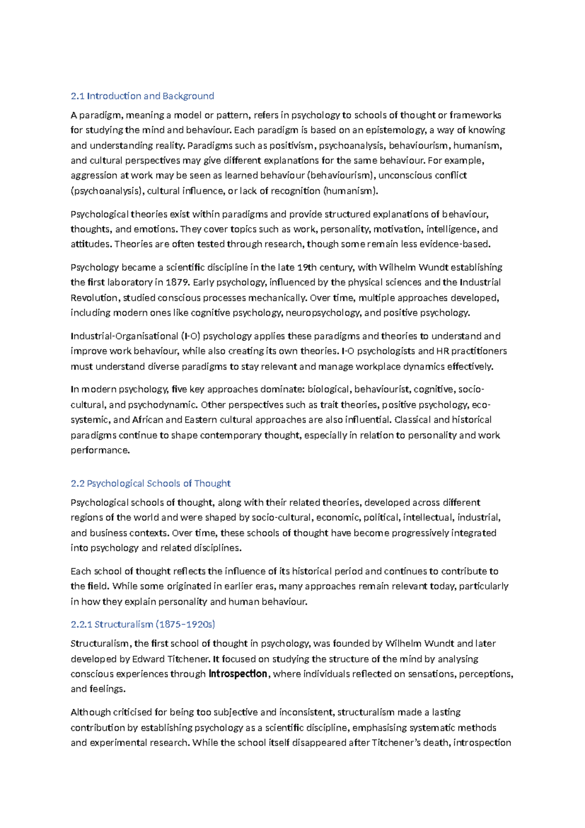 Chapter 2: Frameworks for Thought and Practice in I-O Psychology - Studocu
