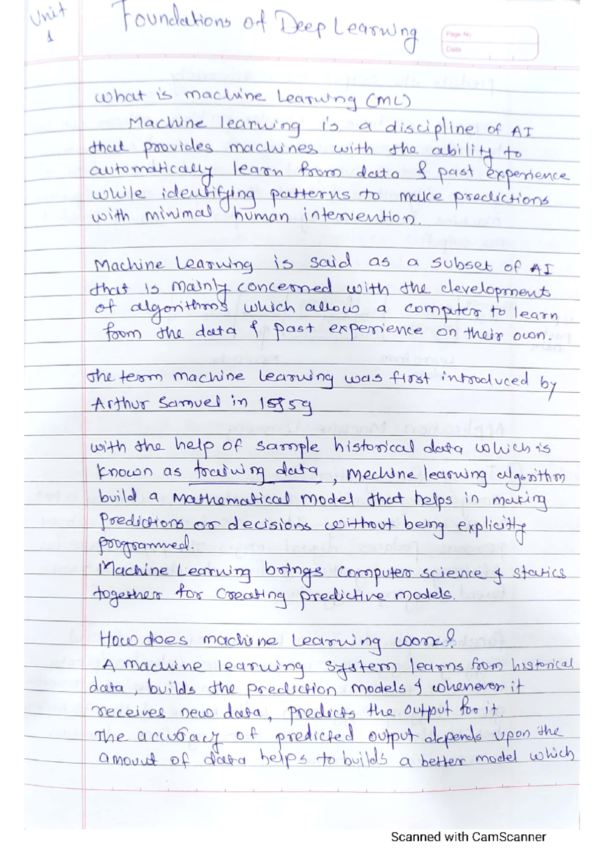 Dl Unit 1 Deep Learning Unit 1 Notes Sppu 2019 Pattern Computer