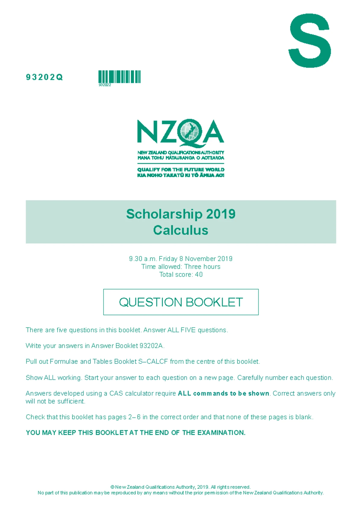 Calculus 91578 Level 3 Exam Paper 2024: Differentiation Methods - Studocu