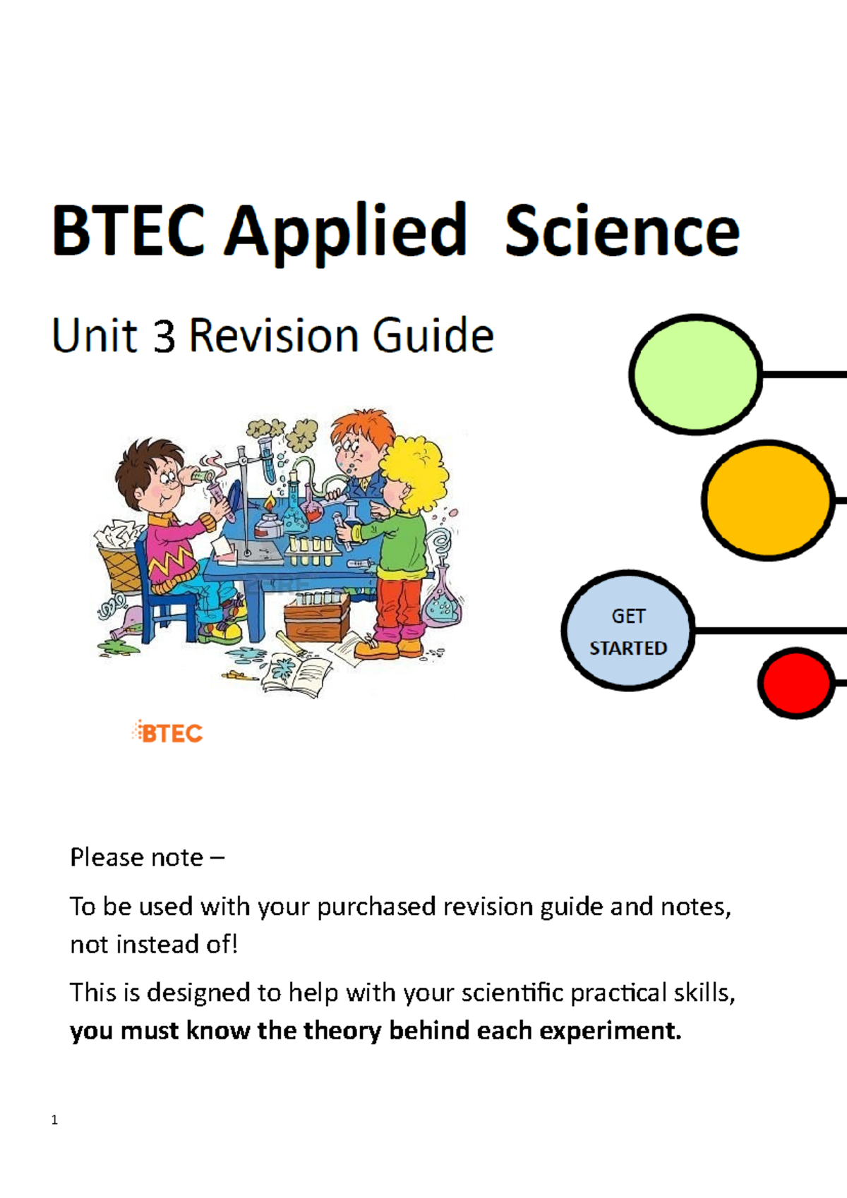 Applied Science Unit 3 Practical Skills Revision Guide - Studocu