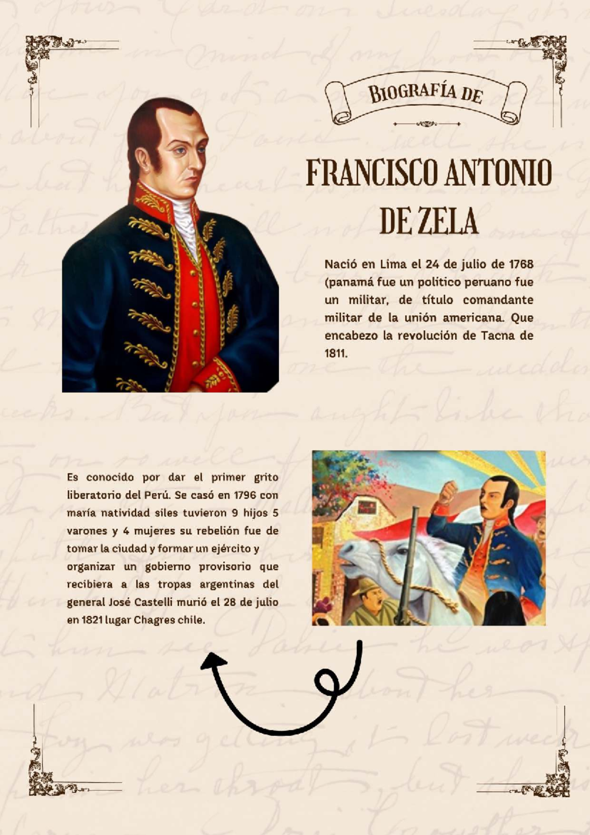 A4 BIOGRAFIA DE FRANCISCO ANTONIO DE ZELA - Resumen Histórico - Studocu