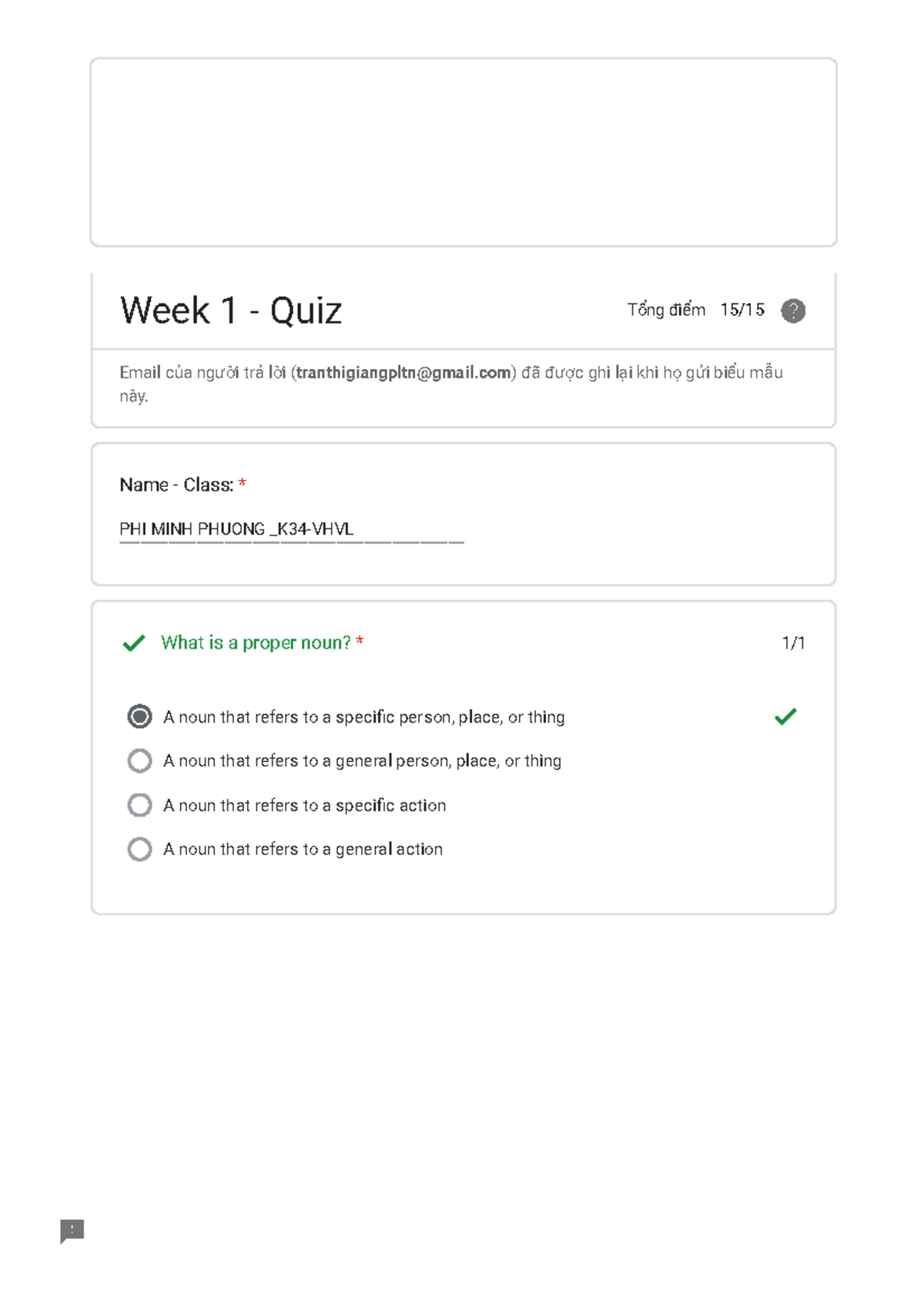 Week 1 - Quiz - Understanding Nouns and Their Categories - Studocu