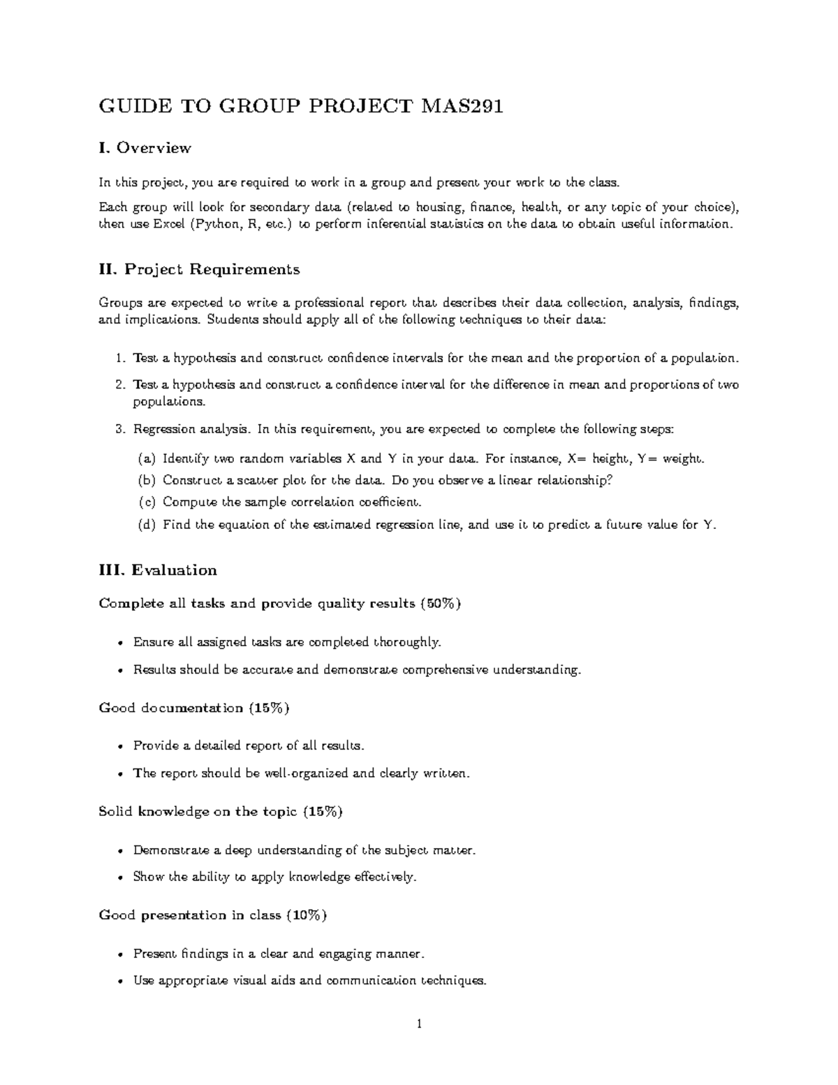 66764 Group Project Guide: Data Analysis & Inferential Stats - Studocu