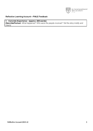 Index of Evidence Used for Student Assessment - Documents for Social Work: 2022- Index of ...