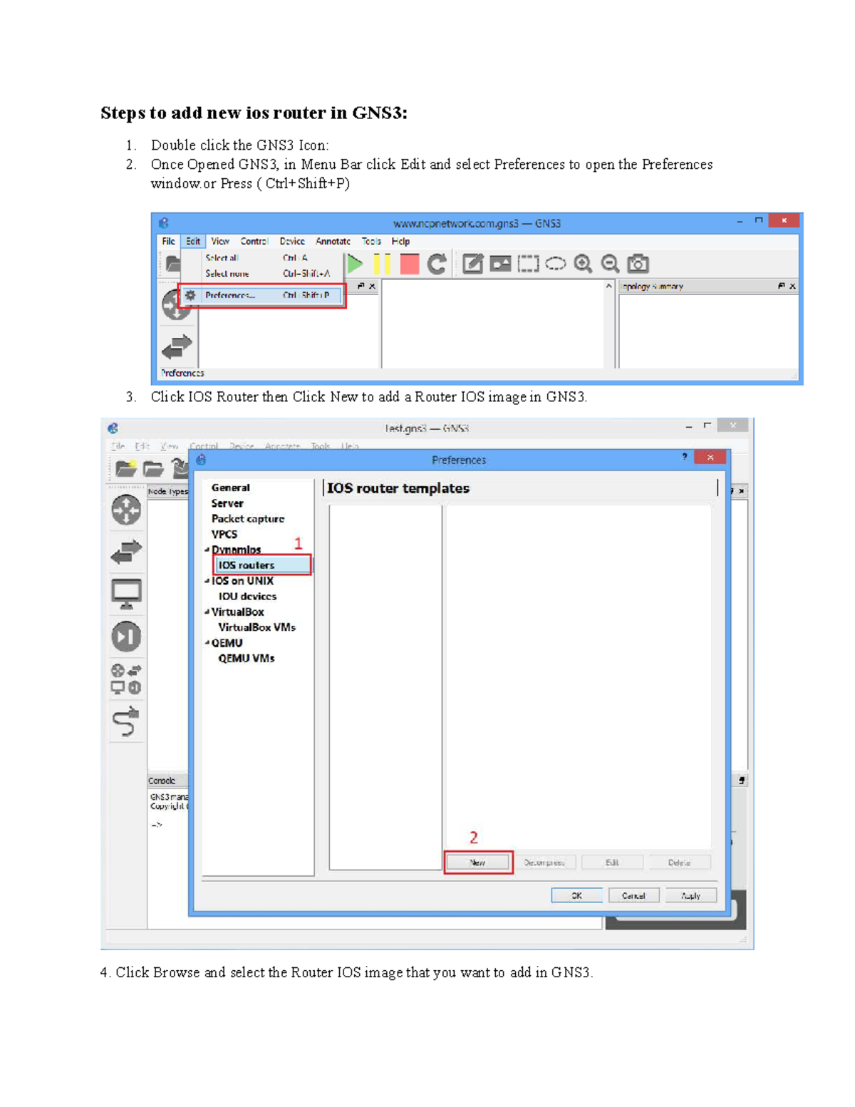 GNS3 Tutorial: Adding a New IOS Router Step-by-Step Guide - Studocu