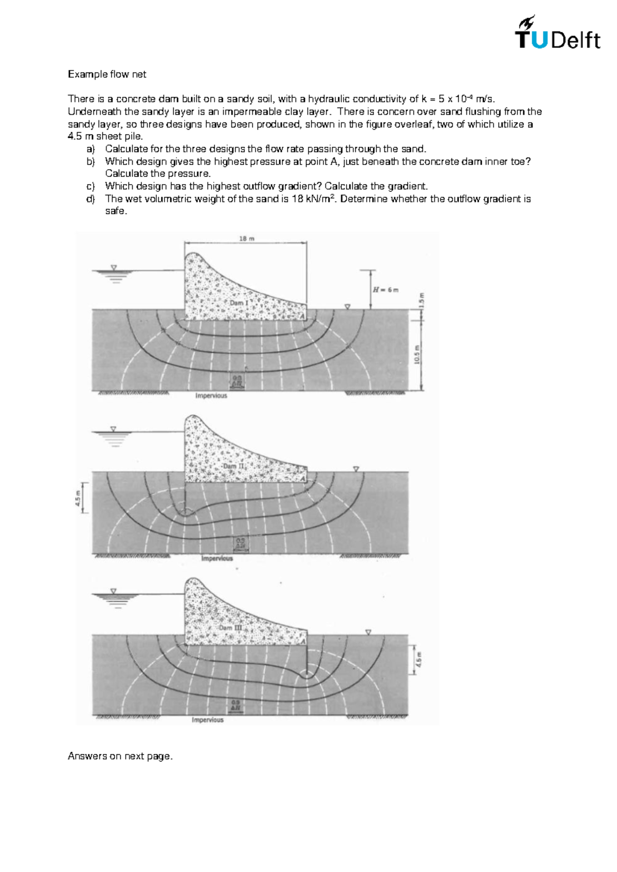 Flow Net Analysis for Dam Design: Hydraulic Conductivity & Outflow ...