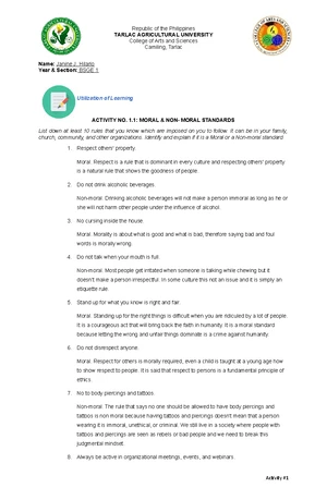 Ethics and Culture Lecture 3 - Culture in Moral Behavior - Lesson 2: THE MORAL AGENT: CULTURE IN ...