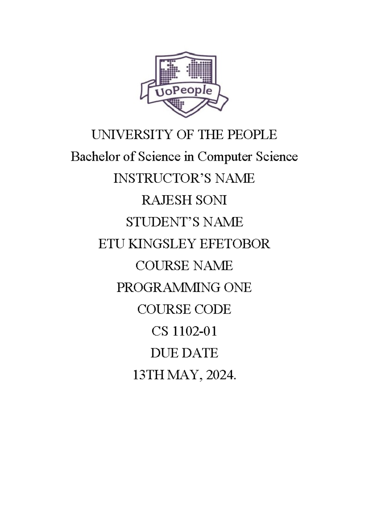 CS 1102-01 Programming Assignment: Course Management System Guide - Studocu