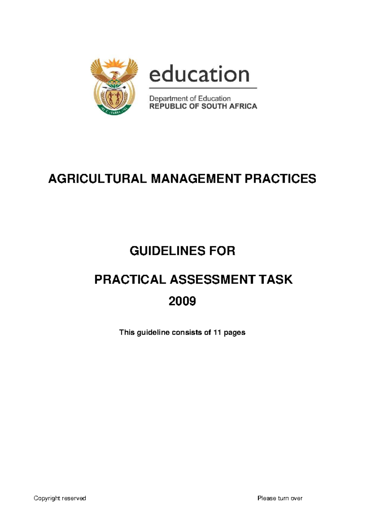 AMP Practical Assessment Task Guidelines 2009 - Studocu