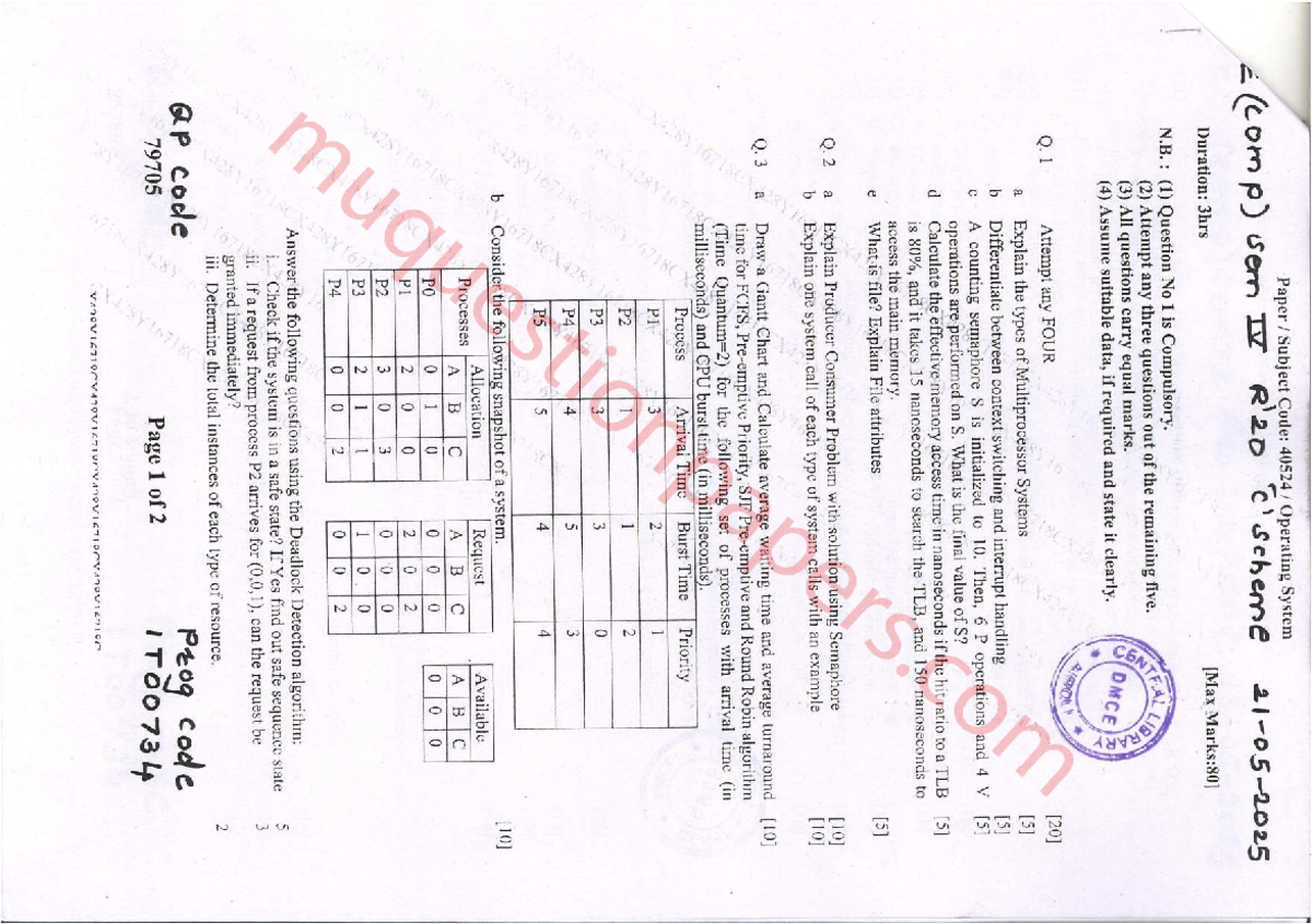 Operating System Exam Notes - 40524 - Studocu