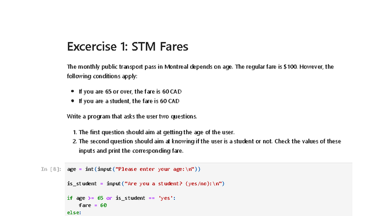 Branching Extra Exercises Solutions - CPSC 101 - Studocu