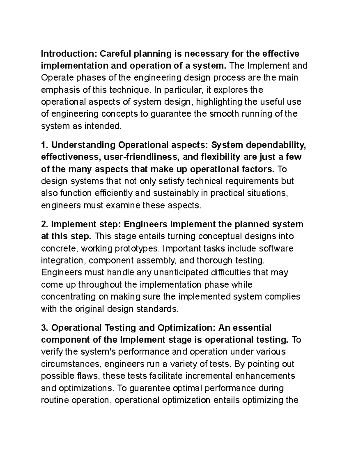 Practice 11: Engineering Design Process - Implementation & Operation ...
