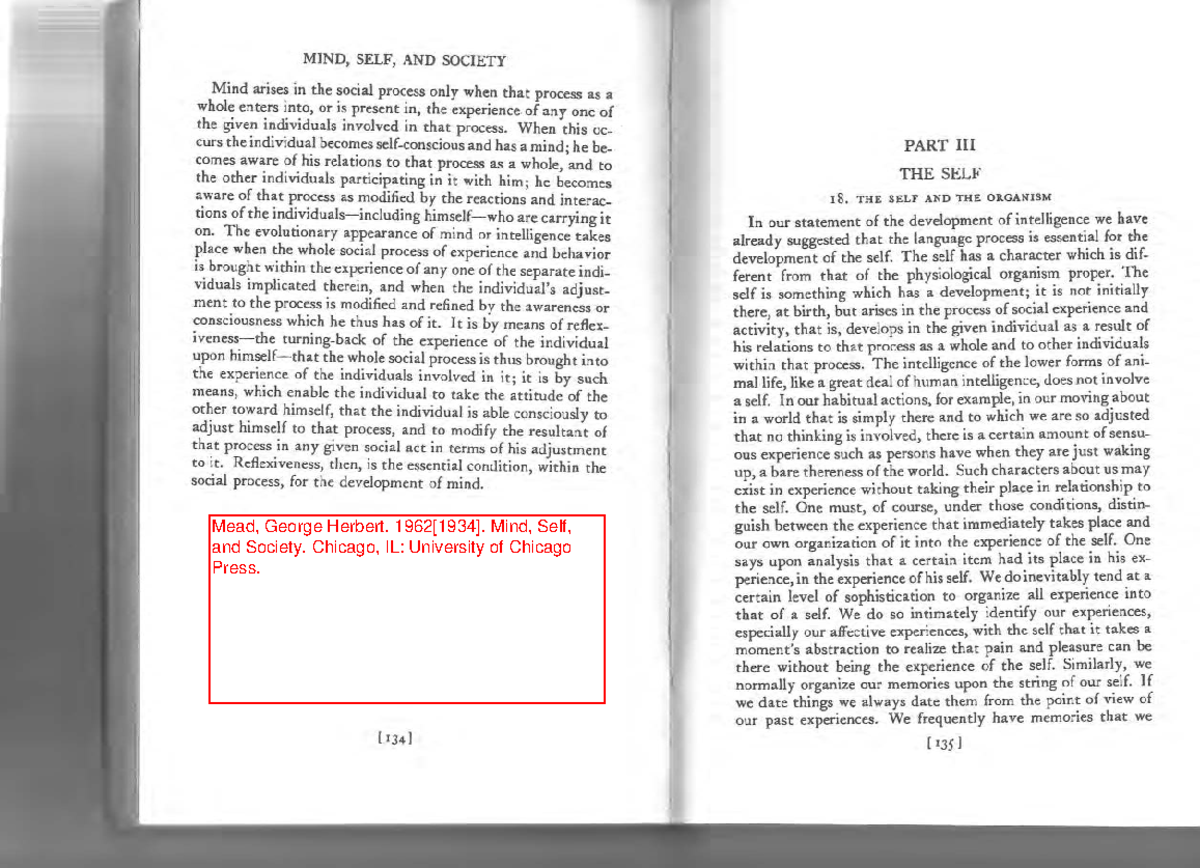 Lecture Notes on George Herbert Mead's Mind, Self, and Society ...