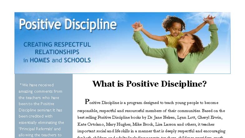 Positive Discipline Overview: Strategies for Effective Classroom ...