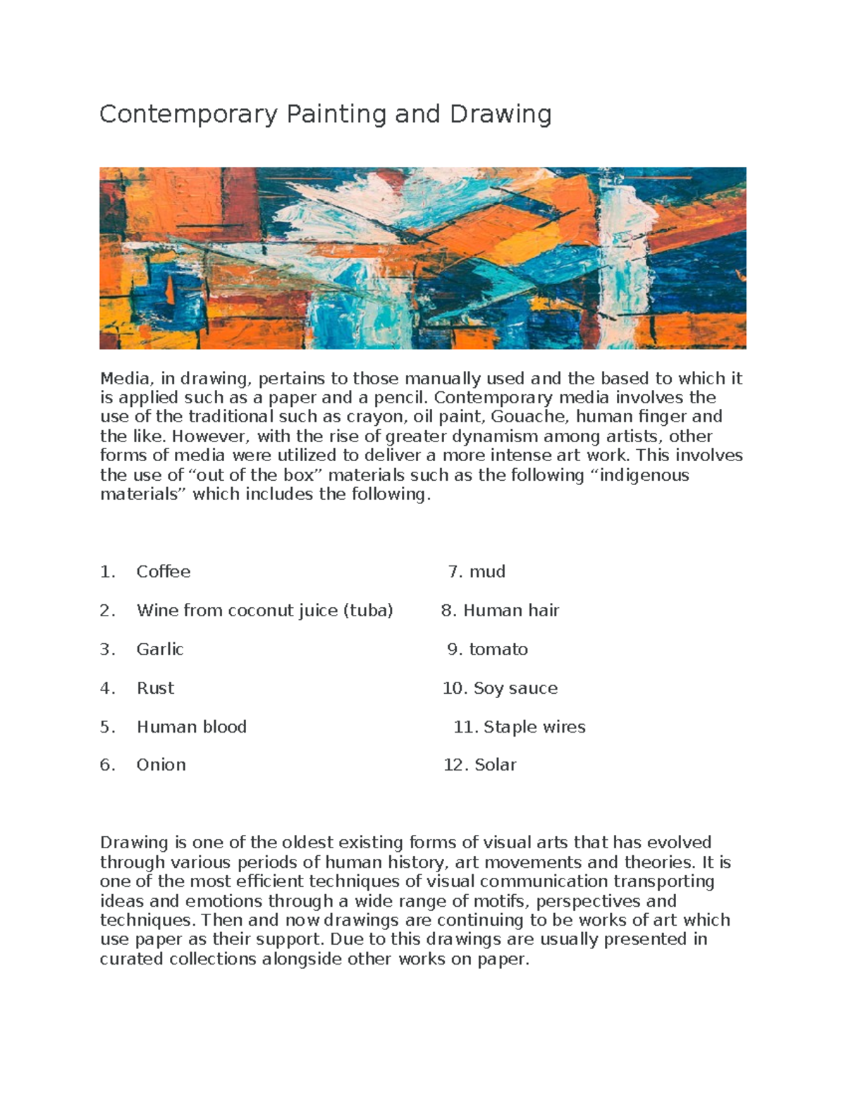 Contemporary Painting and Drawing: Media, Methods, and Modern Artists ...