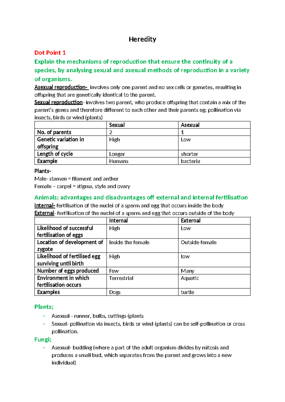 Heredity Syllabus Overview: Mechanisms, Reproduction, and Genetics ...