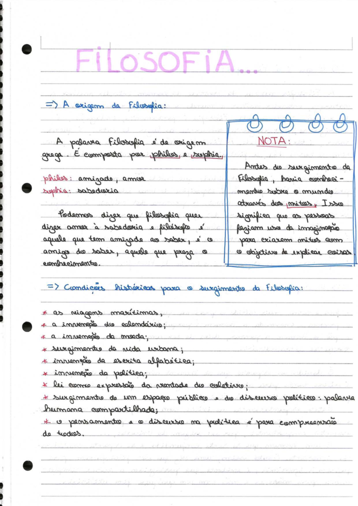 Resumos de Filosofia 100 - A Origem da Filosofia e Seus Conceitos - Studocu