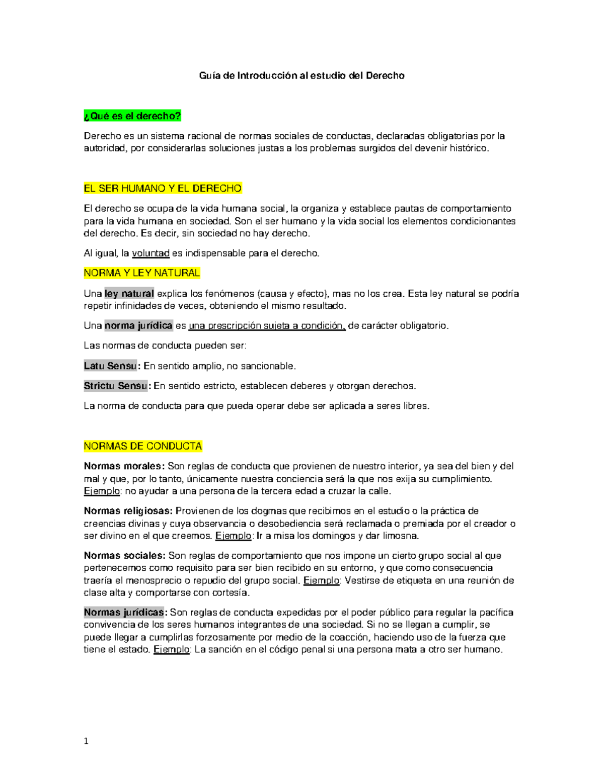 Guía de Introducción al estudio del Derecho - Warning: TT: undefined function: 32 Guía de - Studocu