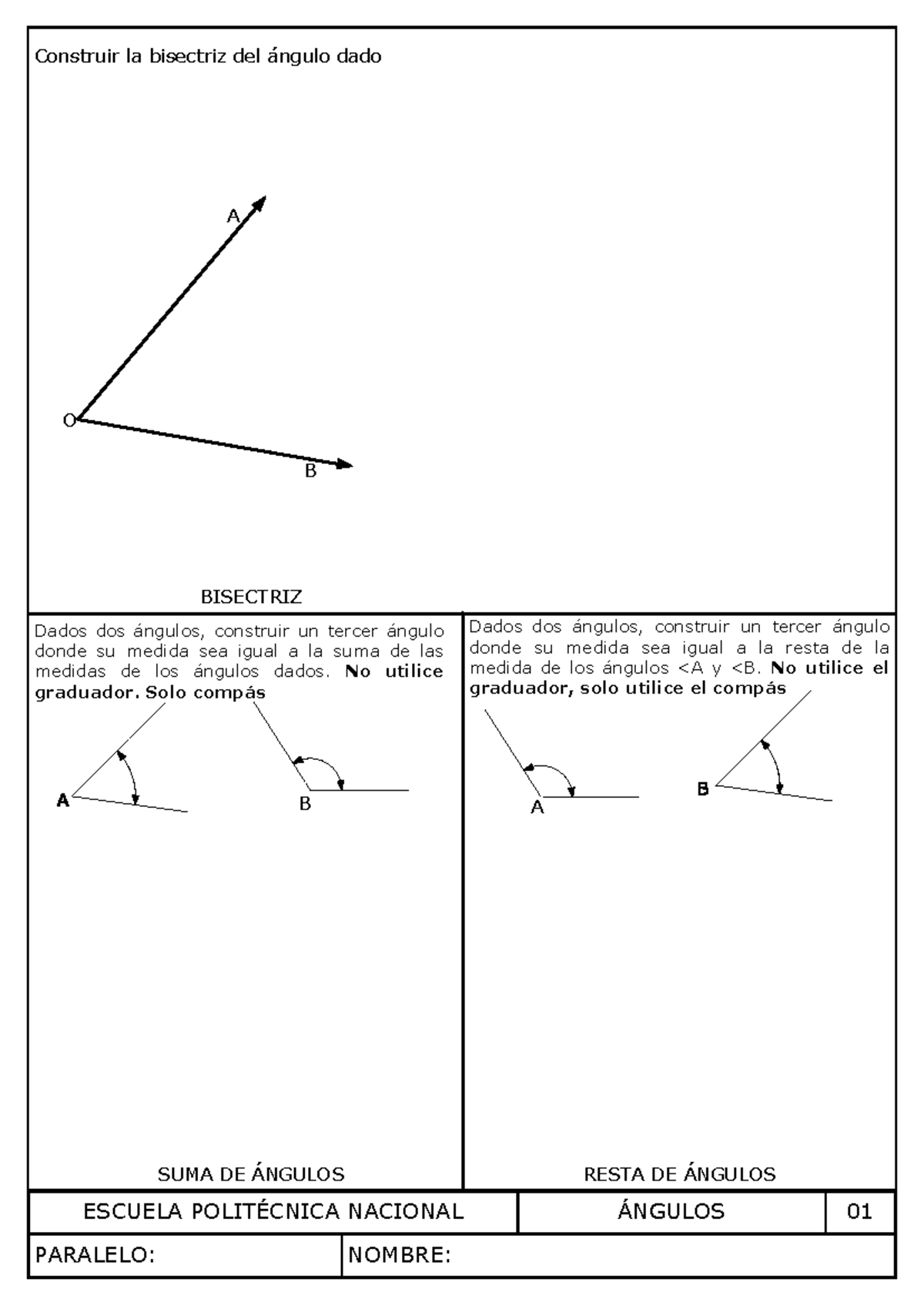 Construcción Geométrica: Ángulos y Triángulos - ESCUELA POLITÉCNICA ...
