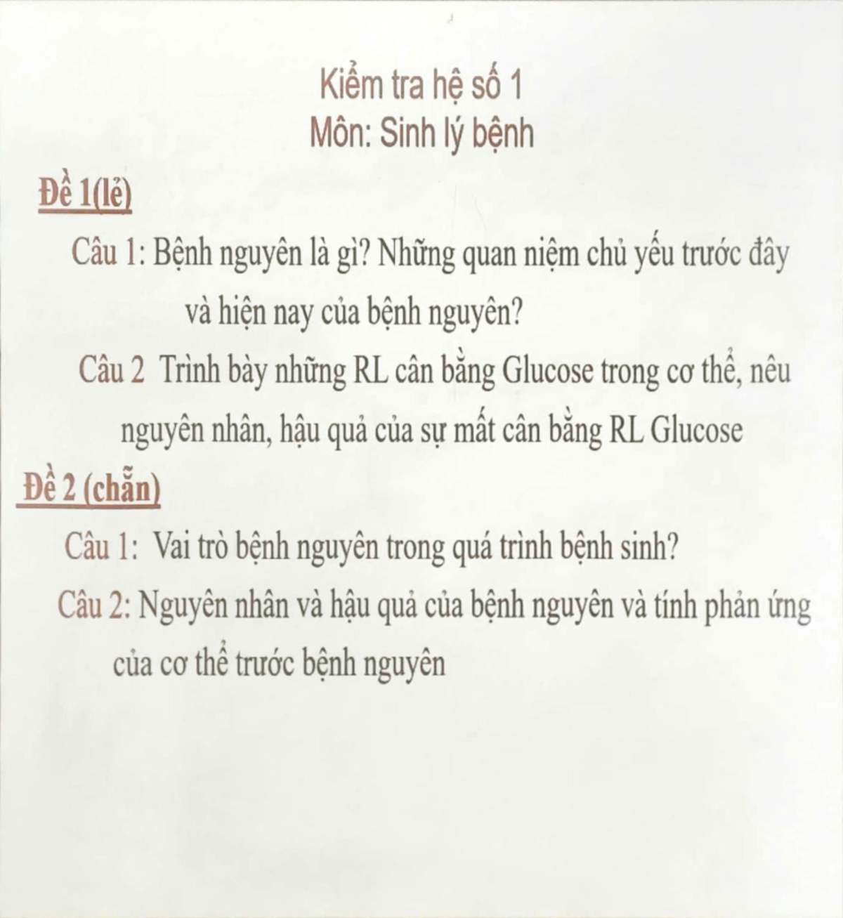 Sinh lý bệnh 27 - Slide Bài Giảng Sinh Lý Bệnh 1 - Studocu