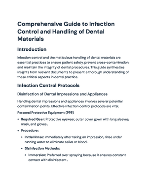 Infection Control & Safety Protocols in Dentistry - Detailed Overview ...
